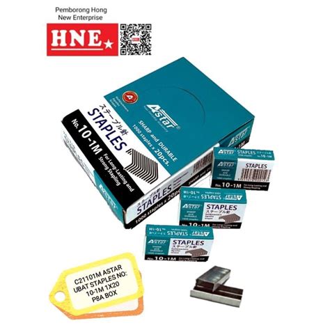 🌟 20 Small Boxes 🌟 Astar Staples Bullet No10 1m Ubat Stapler Dawai