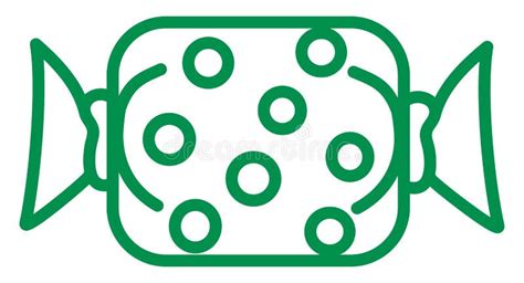Green Kiwi The Fruit Candy Icon Stock Vector Illustration Of Green
