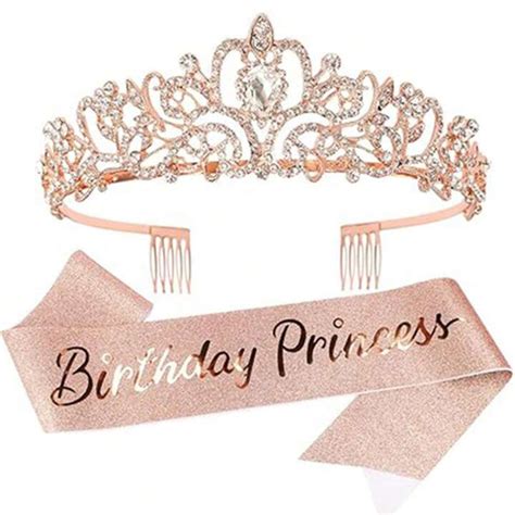 Birthday Princess Sash And Crown Set Party Oasis