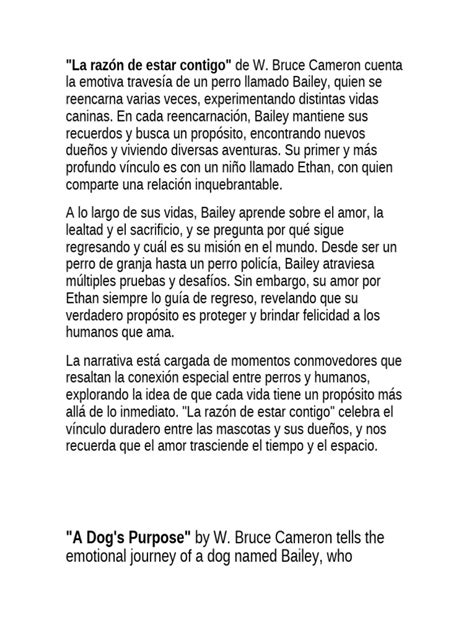 La Razón De Estar Contigo Bailey Y Ethan Pdf