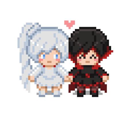 Pixelated Ruby And Weiss By Tehshraid On Deviantart