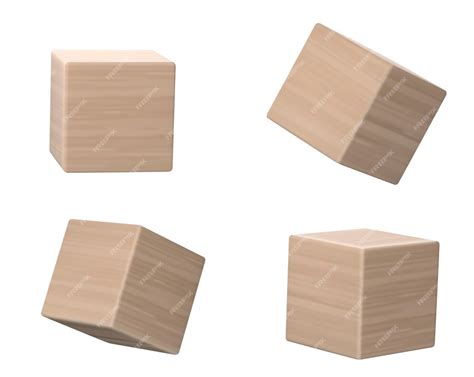 Free Vector 3d Wood Cube Block Realistic Vector For Word Game