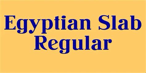 Egyptian Slab Font Upfonts