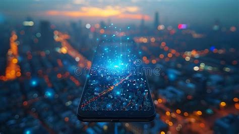 Urban Digital Pulse Smartphone Data Stream Concept Tech Trends Data Analytics Urban