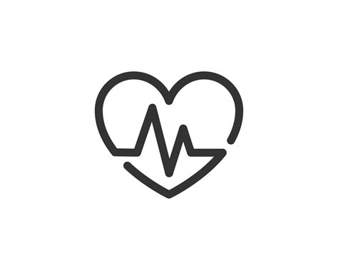 Icono De Vector De Cuidado De La Salud Del Corazón Símbolo De Medicina