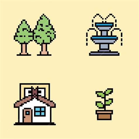 픽셀 아트 빈티지 미학 레트로 스프라이트 디자인 프리미엄 벡터