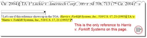 Reader Question How To Get Footnote Citations To Show Up In Table Of Authorities Legal Office