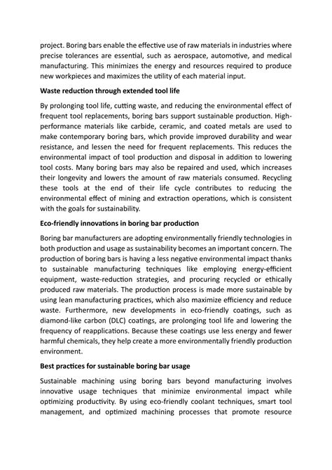 ppt boring bars for sustainable manufacturing powerpoint presentation