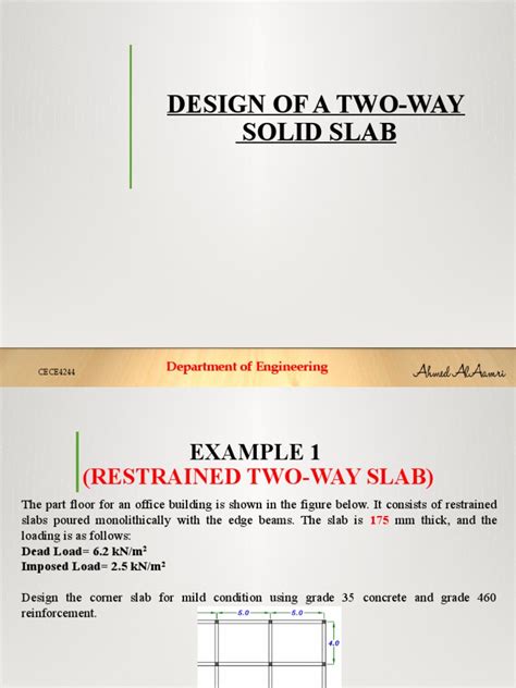 4 Design Of A Two Way Solid Slabs To Bs8110 Download Free Pdf Beam Structure Concrete