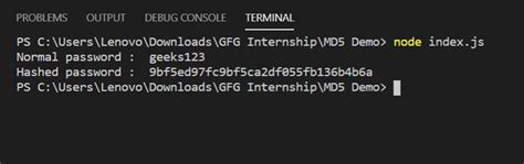 Password Hashing With Md5 Module In Nodejs Geeksforgeeks