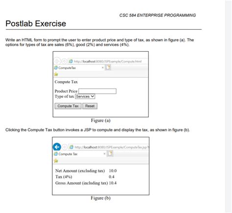 Solved Csc 584 Enterprise Programming Postlab Exercise Write