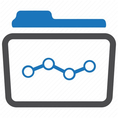 analytics data diagram documents folder report statistics icon