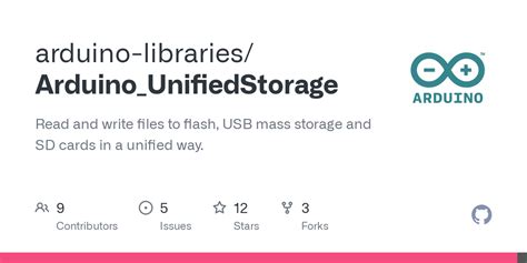 GitHub Arduino Libraries Arduino UnifiedStorage Read And Write Files To Flash USB Mass
