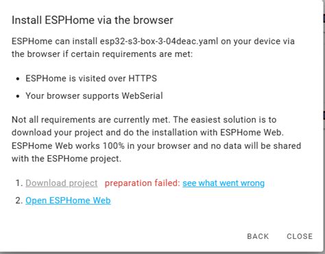 esp32 s3 box unable to update via wifi or usb connection esphome