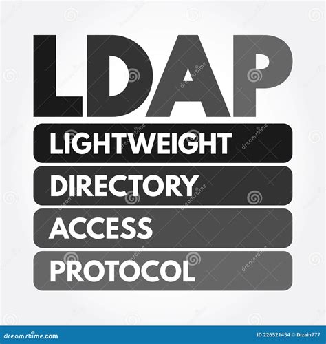 ldap lightweight directory access protocol acronym technology concept background royalty free