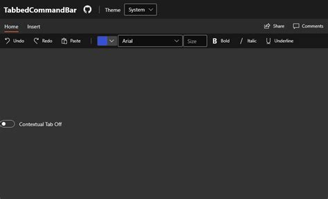 Tabbedcommandbar Xaml Control Windows Community Toolkit Microsoft Learn