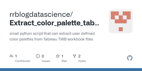 Github Rrblogdatascienceextractcolorpalettetableauworkbook