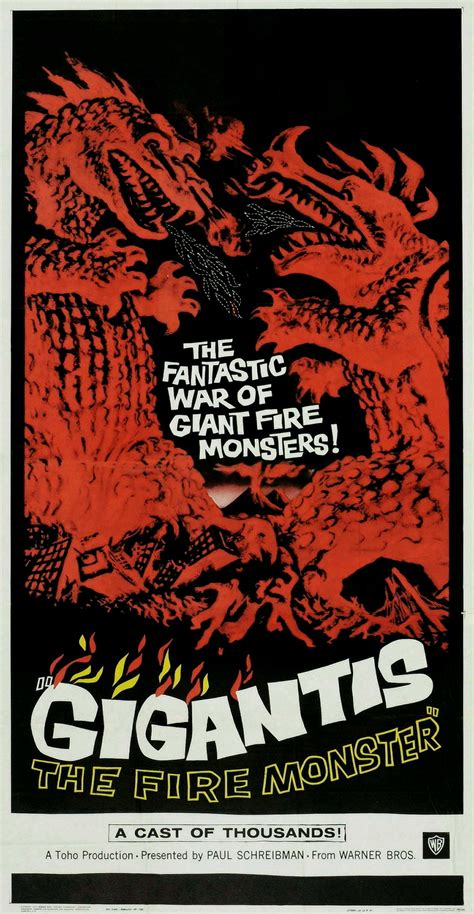 Gigantis The Fire Monster 1959 Godzilla Old Movie Posters Horror