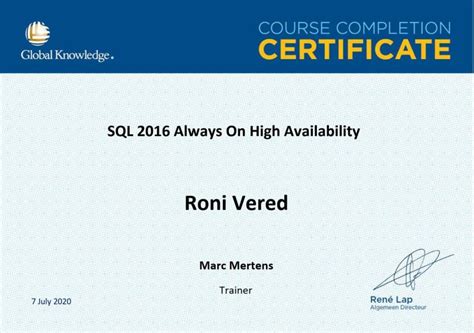 Sqlserver Highavailability Alwayson Roni Vered Adar