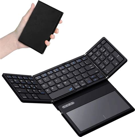 zenrich foldable bluetooth keyboard with [large touchpad