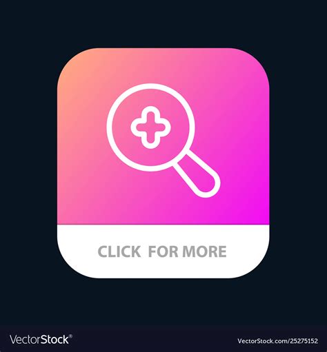 Expanded Search Plus Mobile App Button Android Vector Image