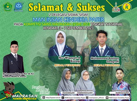 Ajang Sains Madrasah Tingkat Nasional Siswa Man Ic Paser Raih Dua