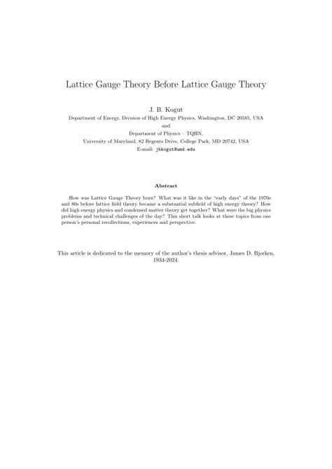 Pdf Lattice Gauge Theory Before Lattice Gauge Theory