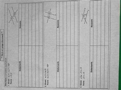 Unit 3 Parallel And Perpendicular Lines Homework 4 Parallel Line Proofs