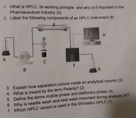 Solved What Is Hplc its Working Principle And Why Is It Solved What Is Hplc its Working Principle And Why Is It