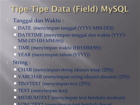 Modul Dbms Mysql Dan Perintah Dasar Sql Ppt