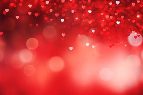 Premium Ai Image Bright Red Passionate Bokeh Background
