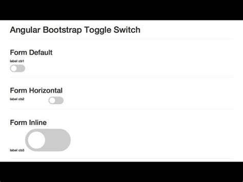 Angular Bootstrap Toggle Switch Button YouTube