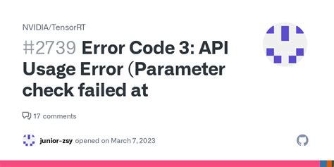 Error Code 3 Api Usage Error Parameter Check Failed At · Issue 2739