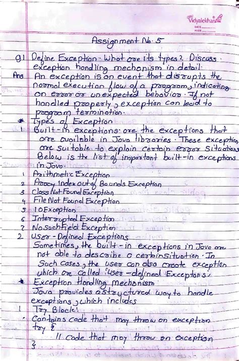 Oop Assignments 6 Pritam Vidyalekhar Date Page Assignment No 6 What