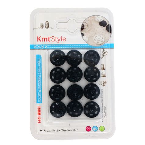 Set 12 Capse Din Plastic No534 15 Cm Negru Emagro