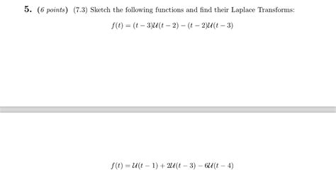 Solved Points Sketch The Following Functions Chegg