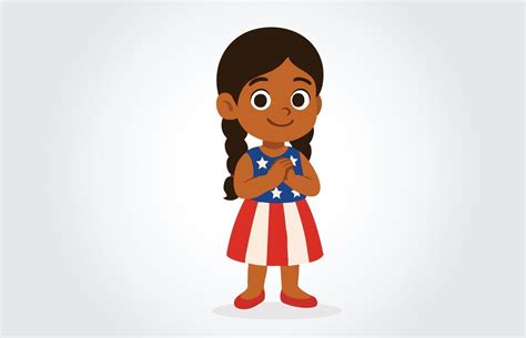 American Girl Cartoon Character Illustration Template 66640456 Vector