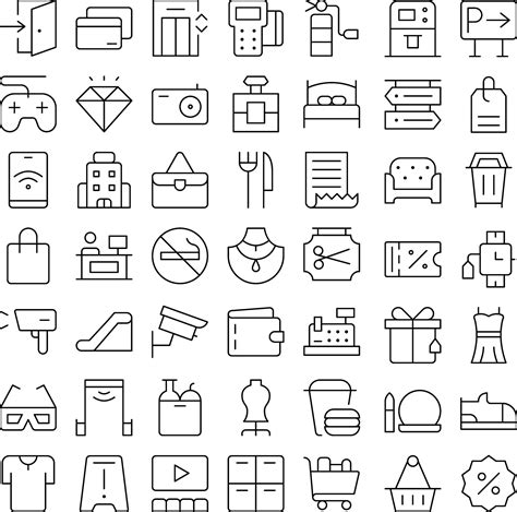 Vector Of Mall Icon Set Perfect For User Interface New Application 36580771 Vector Art At