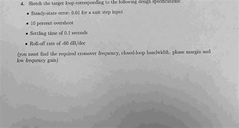 Solved Sketch The Target Loop Corresponding To ﻿the