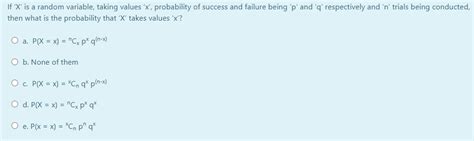 Solved If X Is A Random Variable Taking Values X Chegg