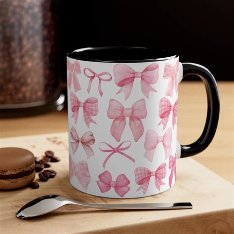 Coquette Mug Pink Mug Cute Bow Mug T For Mom Present For Coffee
