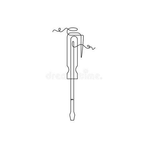 One Line Art Tester Tool Vector Illustration Stock Vector