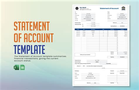 Statement Of Account Sample Template Template Samples
