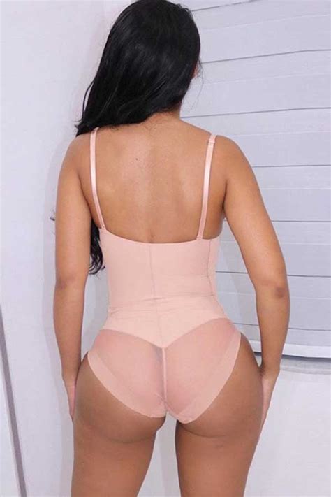Sexy Backless Patchwork Mesh Bodysuit