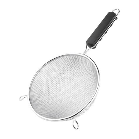 Vogue Double Mesh Sieve Black Handle 180mm Big W