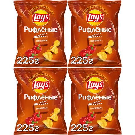 Чипсы картофельные Lay's паприка 225 г, набор: 4 штуки купить на OZON ...