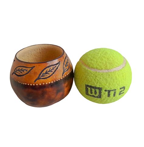 Small Yerba Mate Gourd Hand Carved Leaves Yerba Mate Gourds