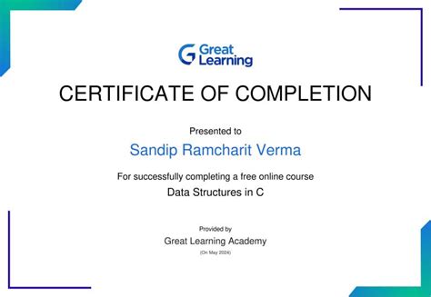 Sandip Verma On Linkedin Greatlearningacademy Greatlearning Glacertificate Datastructure C