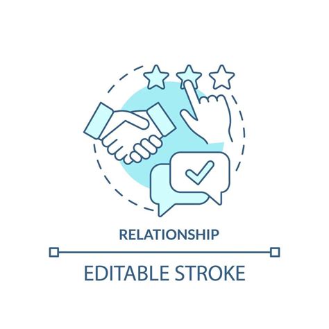 Relationship Turquoise Concept Icon Communication With Customers Business Model Abstract Idea