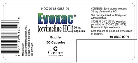 Evoxac Cevimeline Hydrochloride Capsule